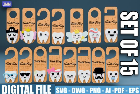 Tooth Fairy Door Hanger SVG Bundle · Creative Fabrica