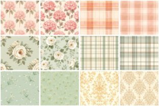 Vintage Cottage Garden Digital Patterns Graphic by sagorarts · Creative ...