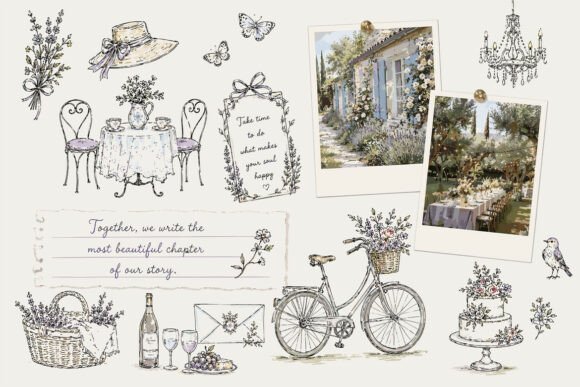 Whimsical Cottagecore Wedding Mood Board Graphic by Olya.Creative ...