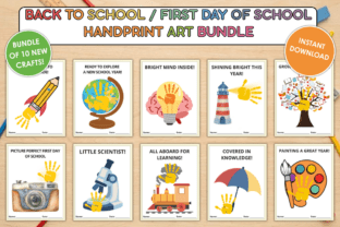 Ack to School Handprint Activities Graphic by SpreadsheetsHub ...