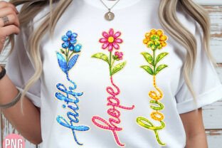 Aith Hope Love Flowers Christian PNG Graphic by Fox Studio · Creative ...