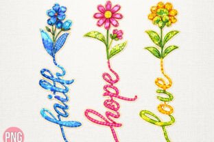 Aith Hope Love Flowers Christian PNG Graphic by Fox Studio · Creative ...
