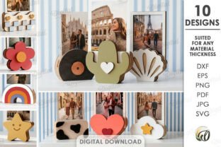 3D Polaroid Holders Bundle Laser Cut · Creative Fabrica