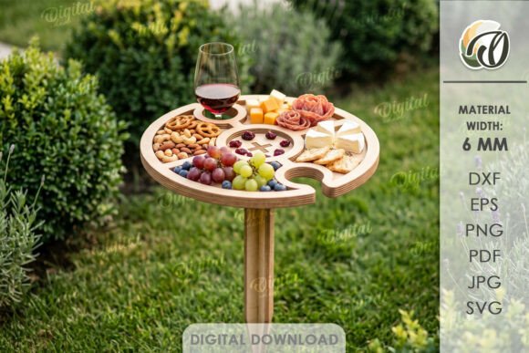 3D Portable Outdoor Table Laser Cut · Creative Fabrica