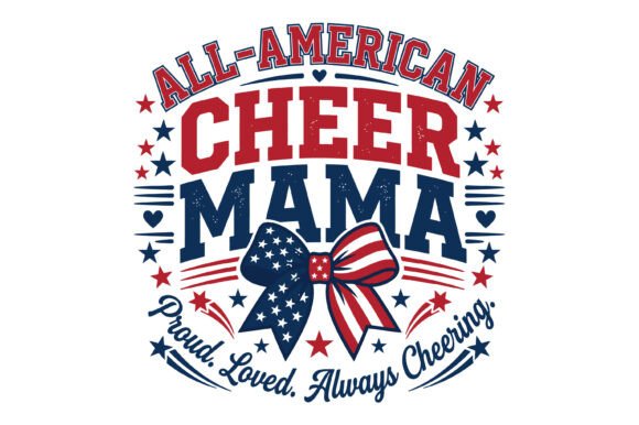 All American Cheer Mama SVG Graphic by Design Station · Creative Fabrica