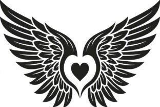 Angel Wings Heart Friendship Spirit Icon Graphic by sahamilon125 ...