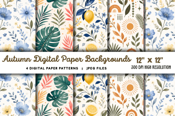 Autumn Digital Paper Background 9 Graphic by Styled Stock Mock ...