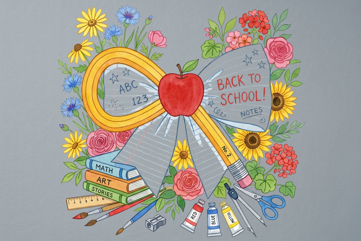 Back to School Watercolor Elements Graphic by soikotcbd · Creative Fabrica