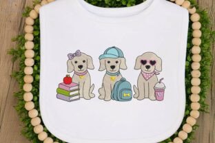 Back to School Puppies Embroidery Design · Creative Fabrica
