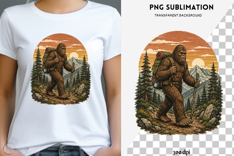 Big Foot Png Design for T-shirts Graphic by Tanya Kart · Creative Fabrica