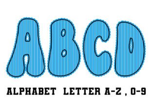 Blue Coquette Preppy Stripe Letters Graphic by superdong_nu · Creative ...