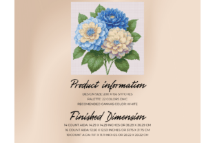 Blue Hydrangea Cross Stitch Pattern PDF Graphic by Mockup Wizard ...
