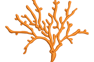 Branching Coral Reef Machine Embroidery · Creative Fabrica