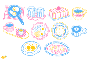 Breakfast Club PNG Clipart Bundle Graphic by Lemon.design · Creative ...
