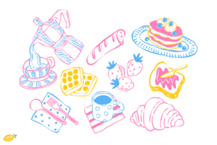 Breakfast Club PNG Clipart Bundle Graphic by Lemon.design · Creative ...