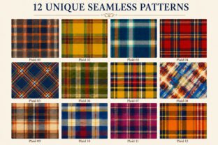 Brown Tone Plaid Digital Bundle Graphic by T.D. House · Creative Fabrica