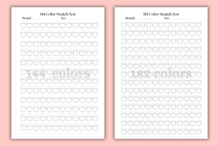 COLOR SWATCH TEST SHEETS PNG PDF 10 PAGE Graphic by Vachira Digital ...