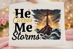 Christian Cross Storm Waves Faith Carrie Graphic by T-Shirt Design ...