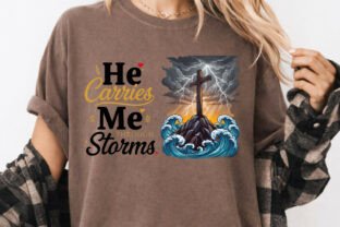 Christian Cross Storm Waves Faith Carrie Graphic by T-Shirt Design ...