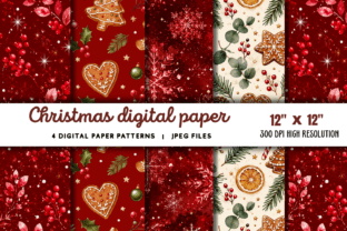 Christmas Digital Paper Background 6 Graphic by Styled Stock Mock ...