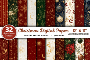 Christmas Digital Paper Graphics Bundle Graphic by Styled Stock Mock ...