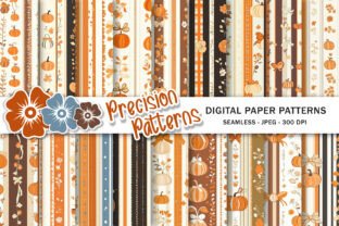 Coquette Fall Pumpkins and Bows Pattern Graphic by Precision Patterns ...