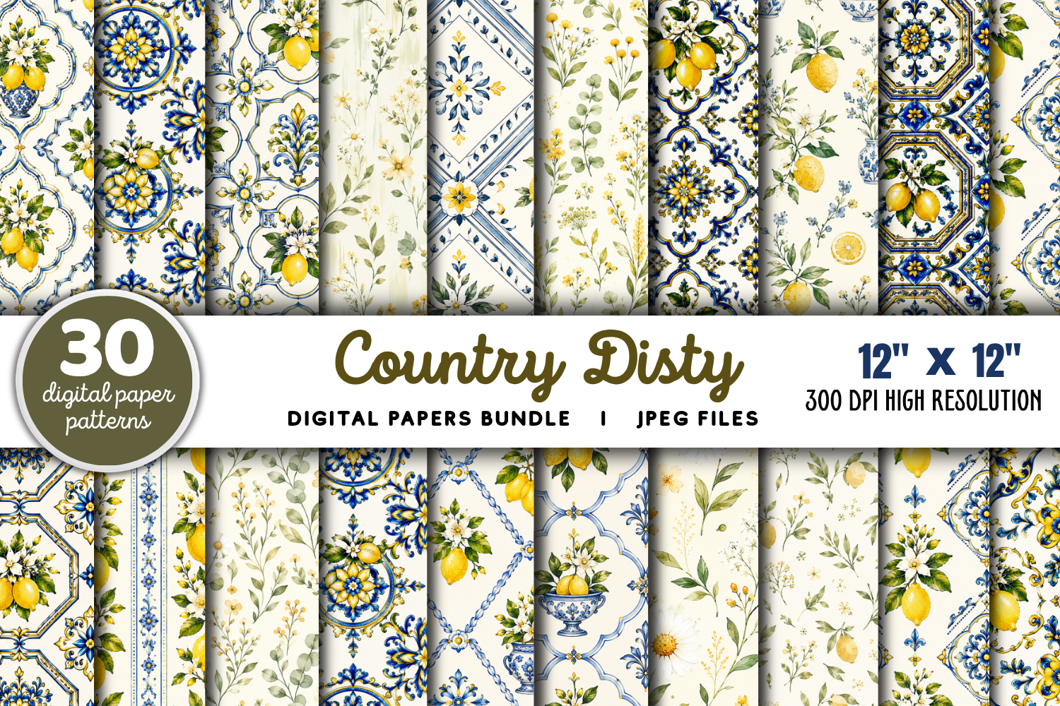 Country Ditsy Pattern Bundle Graphic by Styled Stock Mock · Creative ...