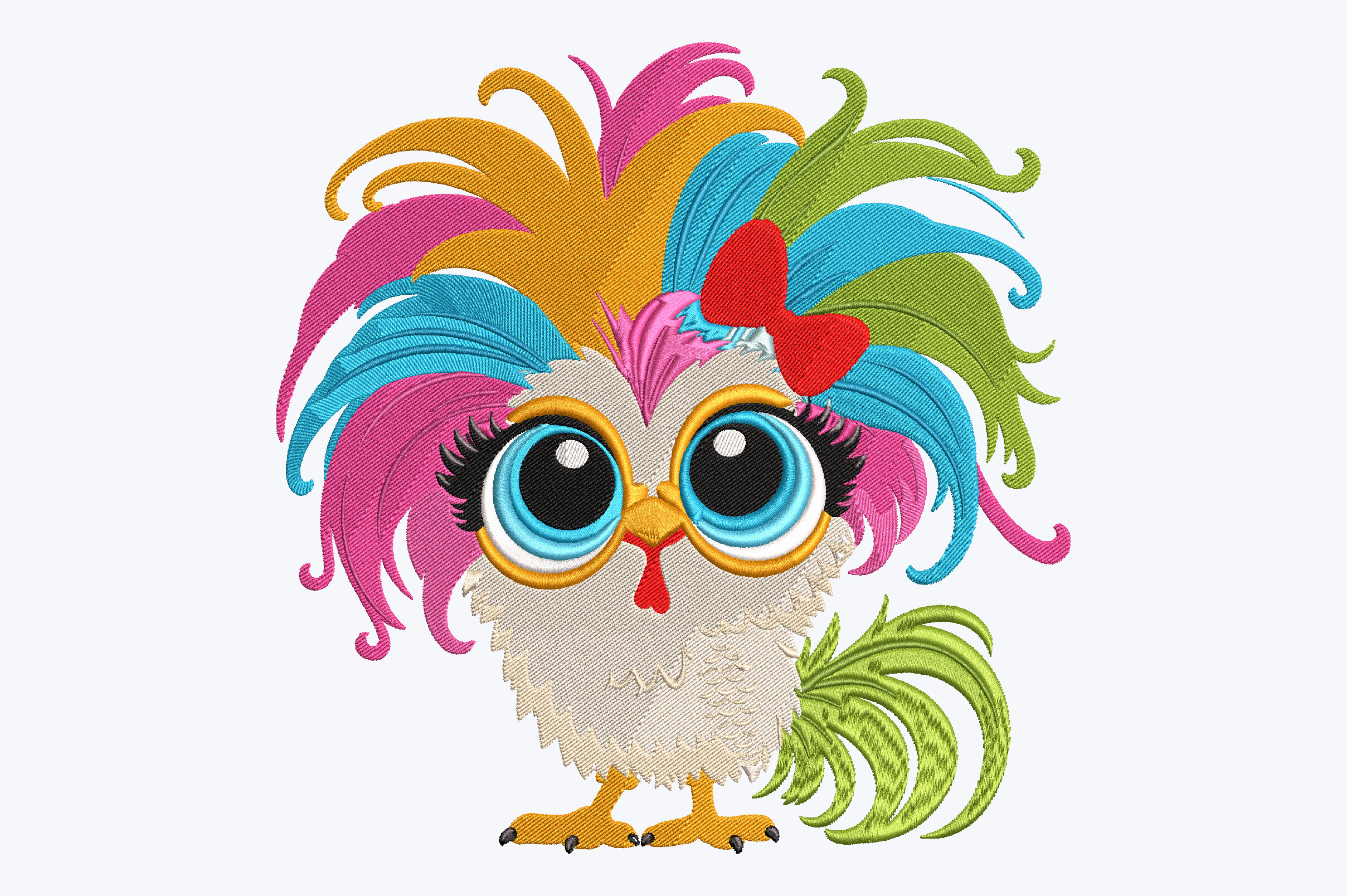 Crazy Chicken Embroidery Design · Creative Fabrica