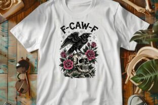 F-Caw-F Crow Skull Roses Tattoo Art Graphic by gregoraciiart · Creative ...