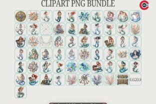 Fantasy Celestial Mermaid Treasure PNGs Graphic by c.kav.art · Creative ...