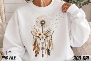 Feather Boho Western Dandelion PNG Graphic by PrintExpert · Creative ...