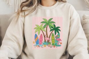 Flamingo Surfboard SVG, Cute Summer SVG Graphic by Eventiva.Design ...