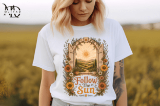 Follow the Sun Boho Floral Design ☀️🌻 Graphic by mjiyad · Creative Fabrica