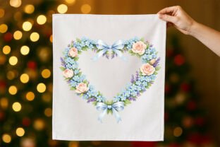 Forget Me Not Heart Wreath PNG Graphic by TrendyCreative · Creative Fabrica