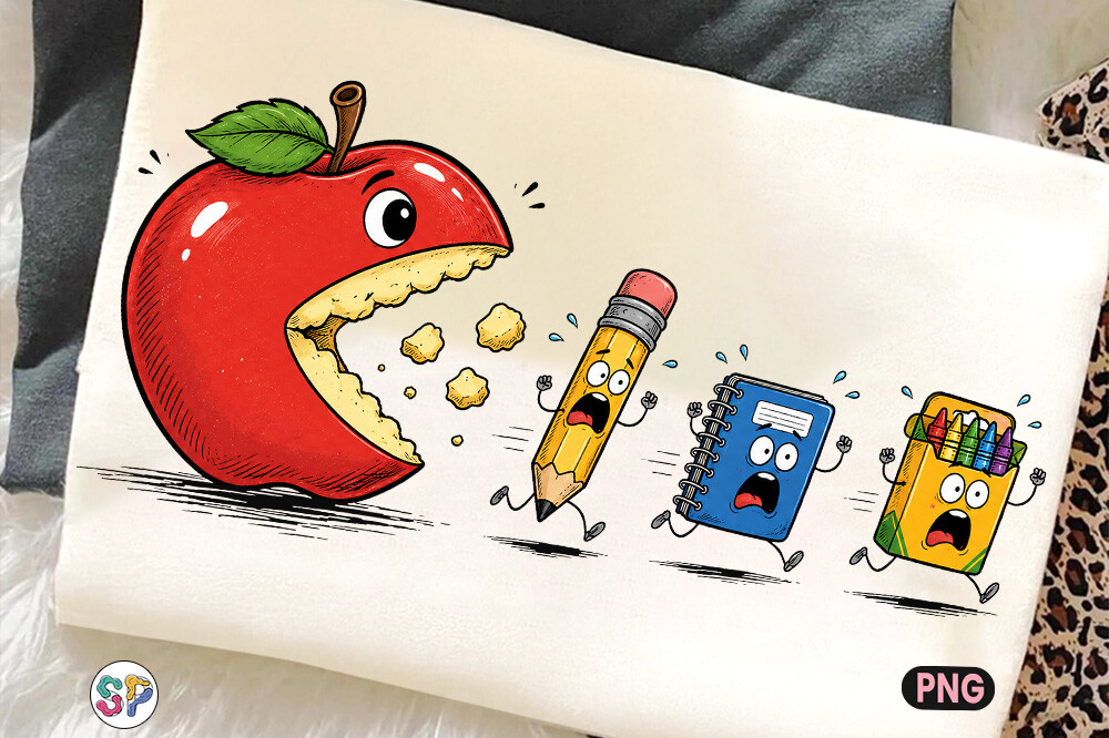 Funny Back to School Apple Pencil Shirt Graphic by SUBLIMATION PRINT ...