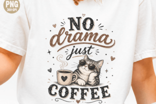Funny Cat Coffee PNG, Coffee Cat Humor Graphic by Craft Palette ...
