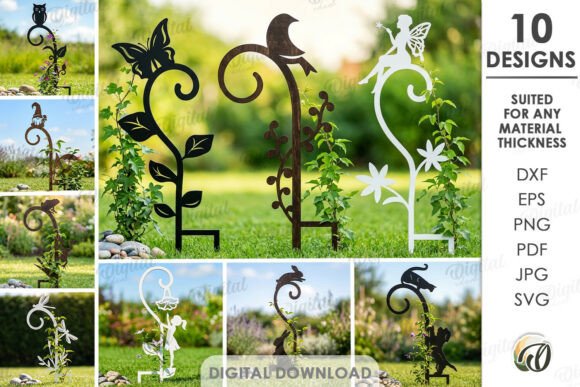 Garden Trellises Bundle Laser Cut · Creative Fabrica