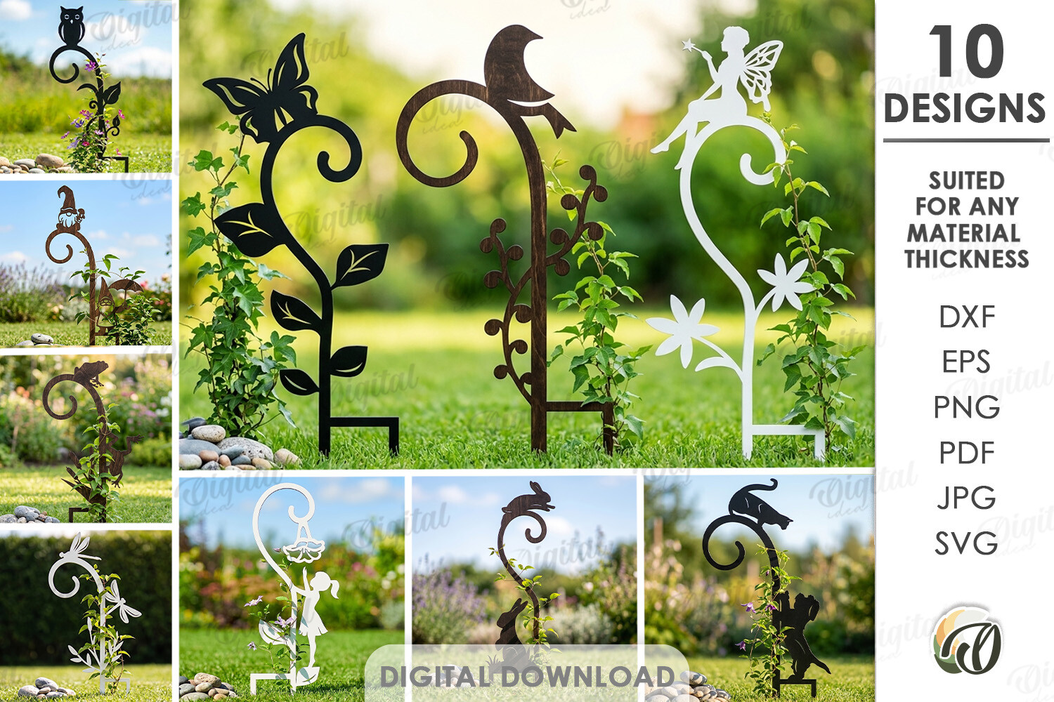 Garden Trellises Bundle Laser Cut · Creative Fabrica