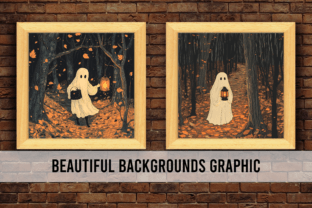 Ghostly Forest Autumn Scene Backdrop Art Graphic by Canvas Elegance ...