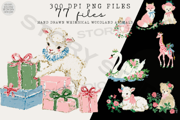 Hand Drawn Whimsical Woodland Animals Graphic by Story Studio ...