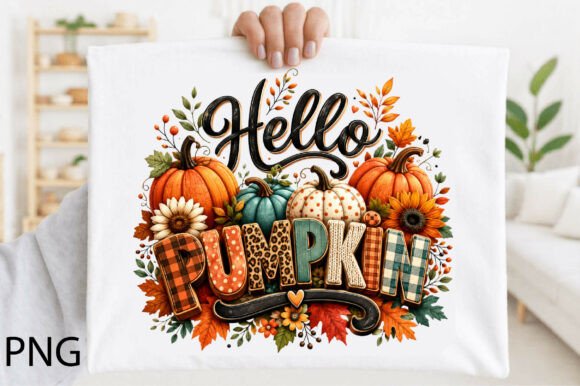 Hello Pumpkin Fall PNG Clipart Graphic by SVGArt · Creative Fabrica