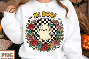 Hi Boo Cute Ghost PNG Graphic by HR Studio · Creative Fabrica