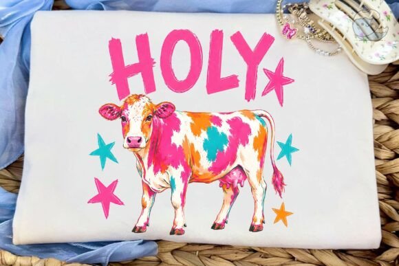 Holy Cow Colorful Western PNG Clipart Graphic by Dreamtidestudio ...