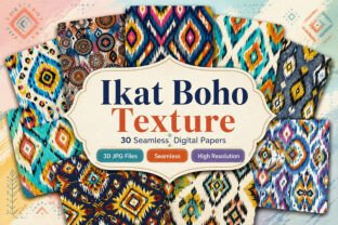Ikat Boho Texture Digital Patterns Graphic by T.D. House · Creative Fabrica