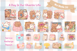 Kawaii Work Planner Stickers PNG Graphic by helloBerryBloom · Creative ...