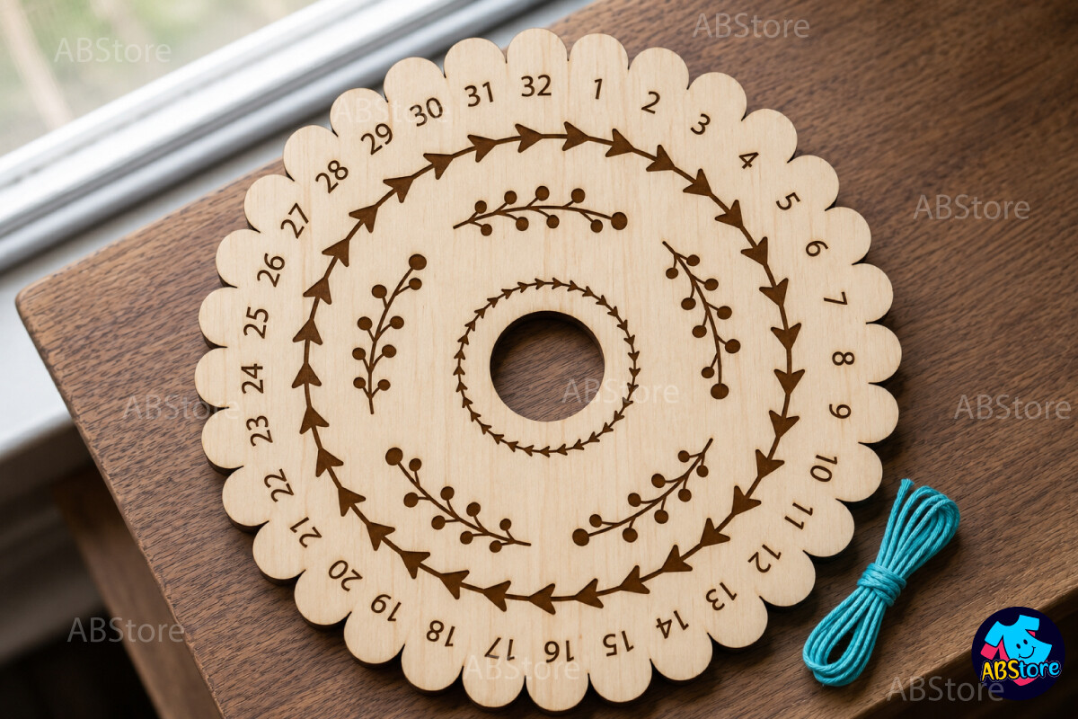 Kumihimo Disk Laser Cut · Creative Fabrica