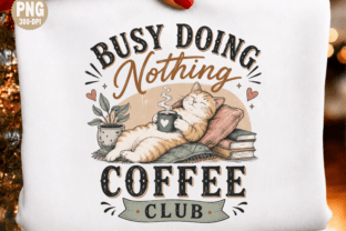 Lazy Coffee Cat PNG, Graphic by Craft Palette · Creative Fabrica