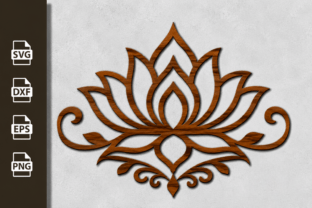 Lotus Flower Wooden Wall Art, Laser Cut · Creative Fabrica
