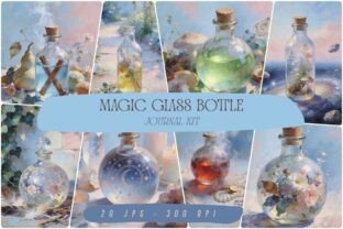 Magic Glass Bottle Journal Kit Graphic by Amaze Digital Corner ...