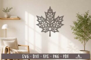 Maple Leaf Wall Decor SVG Laser Cut · Creative Fabrica